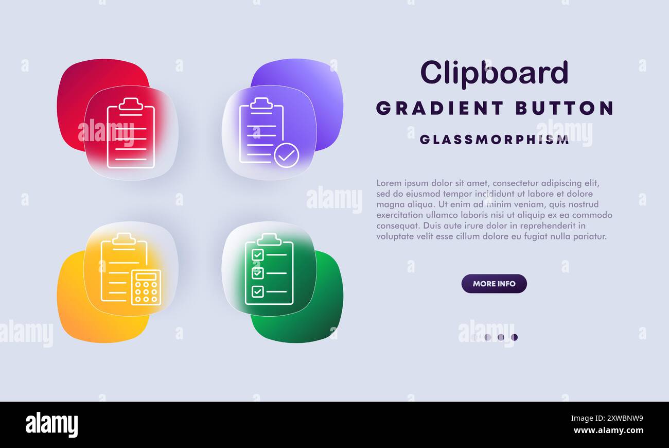 Clipboard set icon. Checklist, tasks, notes, document, organization ...