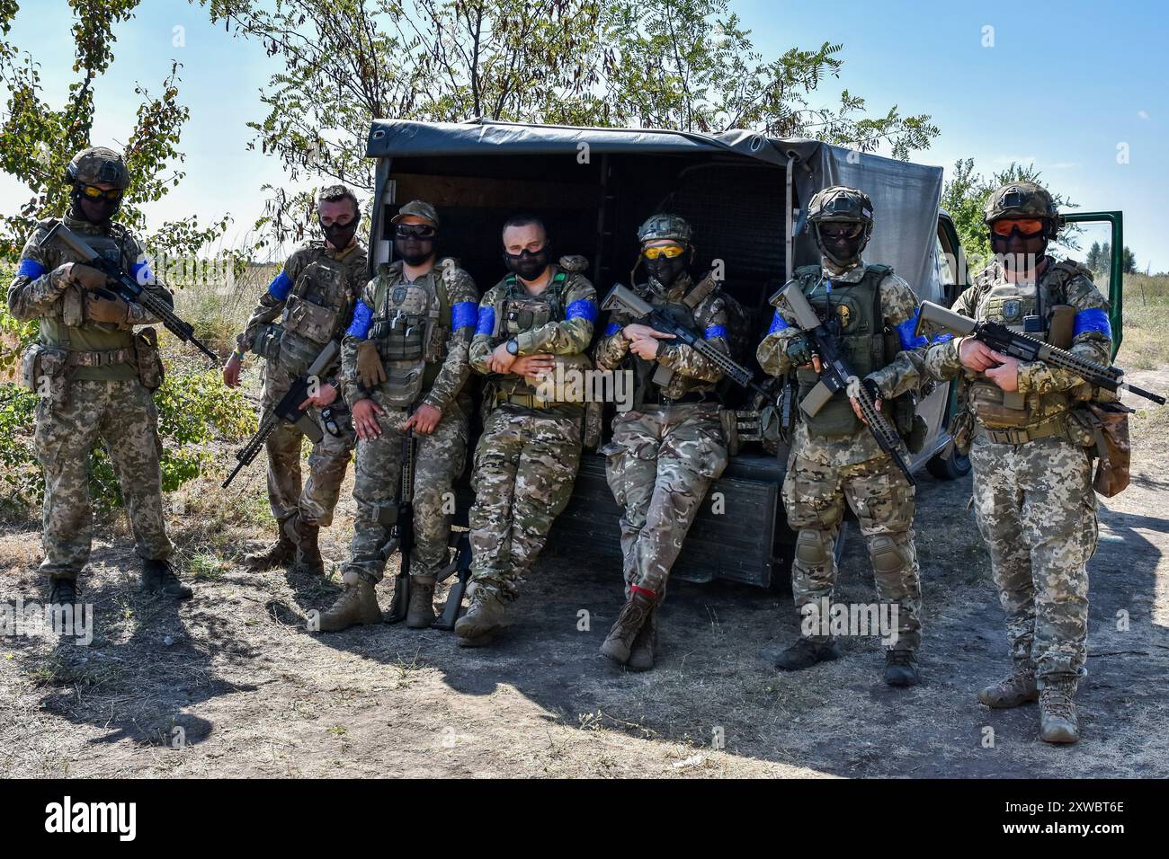 Zaporizhzhia, Ukraine. 17th Aug, 2024. Ukrainian servicemen of 141st ...