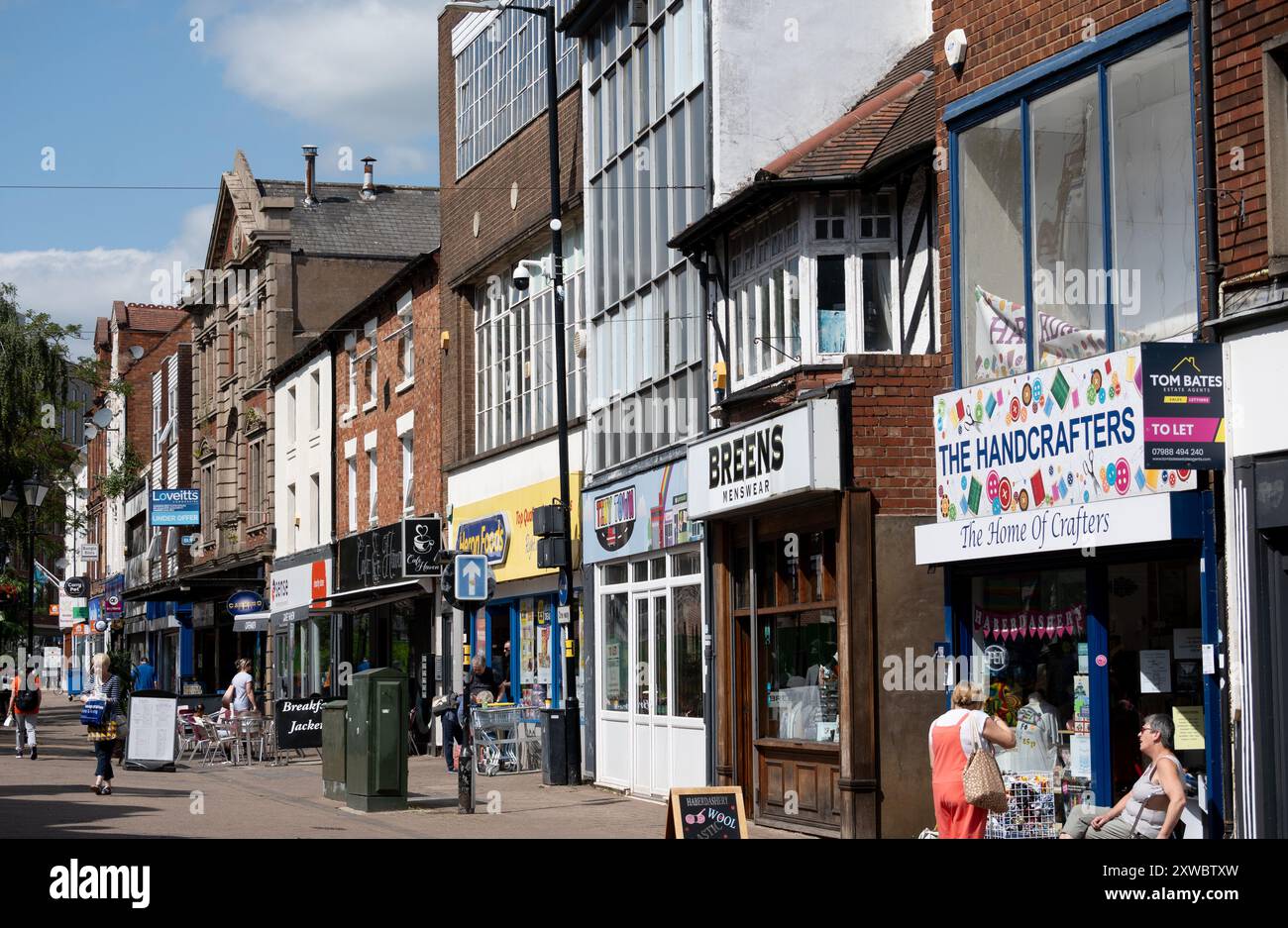 Abbey Street, Nuneaton town centre, Warwickshire, England, UK Stock ...