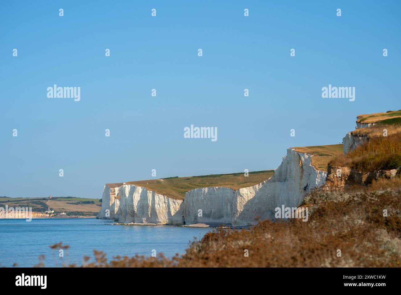 Seven Sisters chalk cliffs in Sussex, UK Stock Photo - Alamy