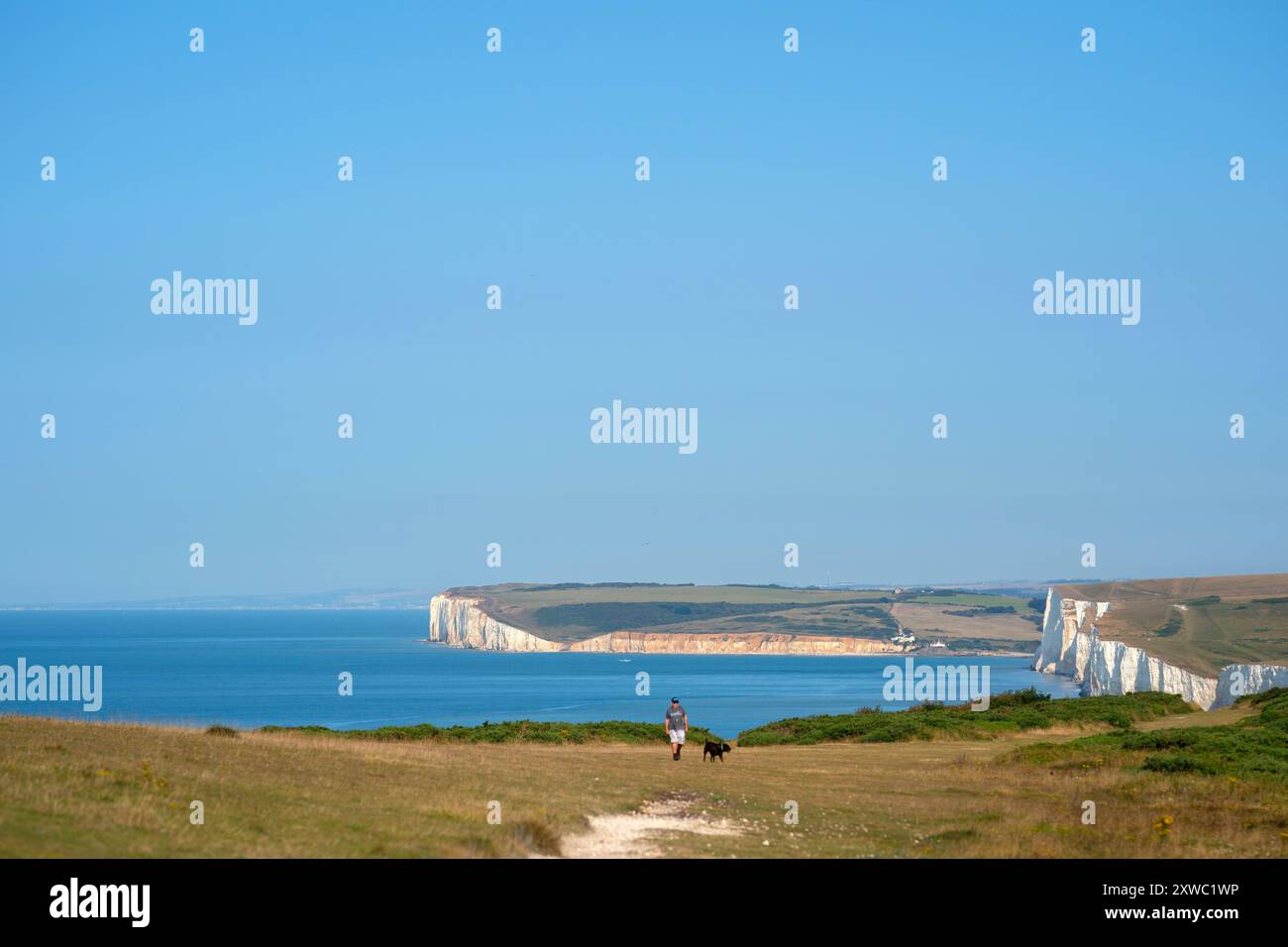 Seven Sisters chalk cliffs in Sussex, UK Stock Photo - Alamy
