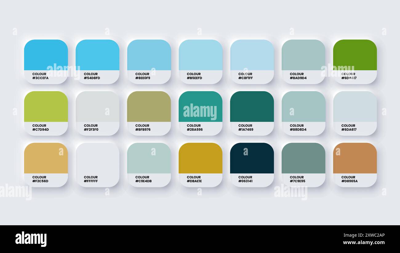 Color Palette, Colour Swatches in RGB, HEX Colors, Bright Colour in HEX ...