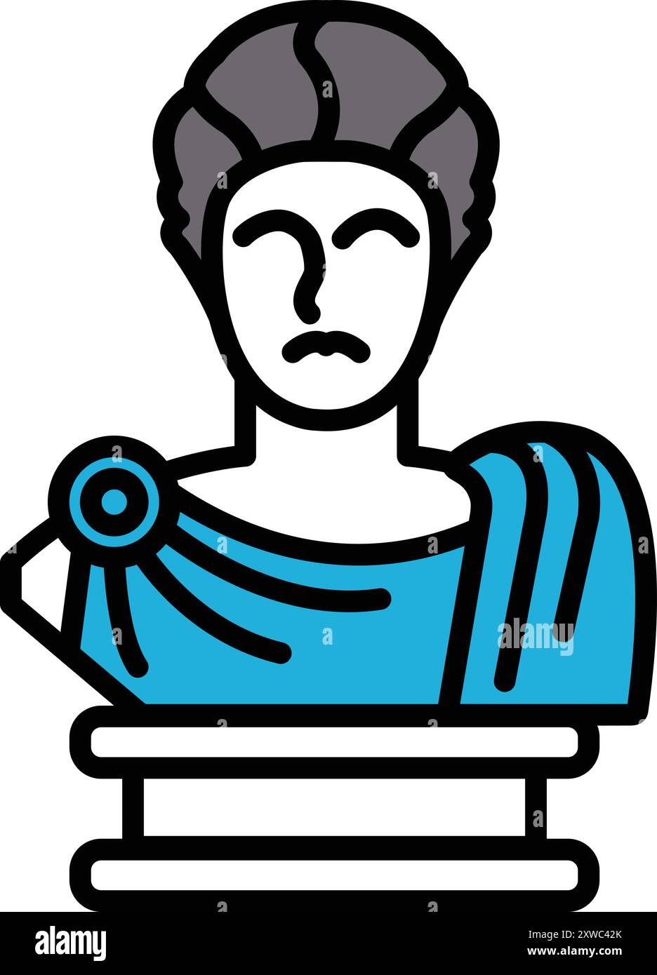 Roman emperor bust marble Stock Vector Images - Alamy