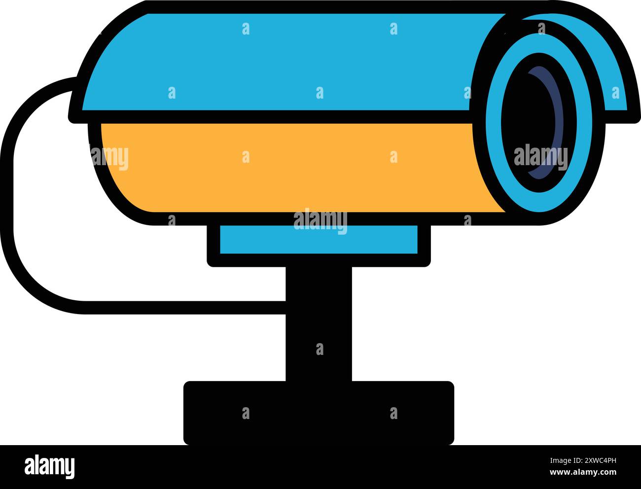 Cctv camera on pole Stock Vector Images - Alamy