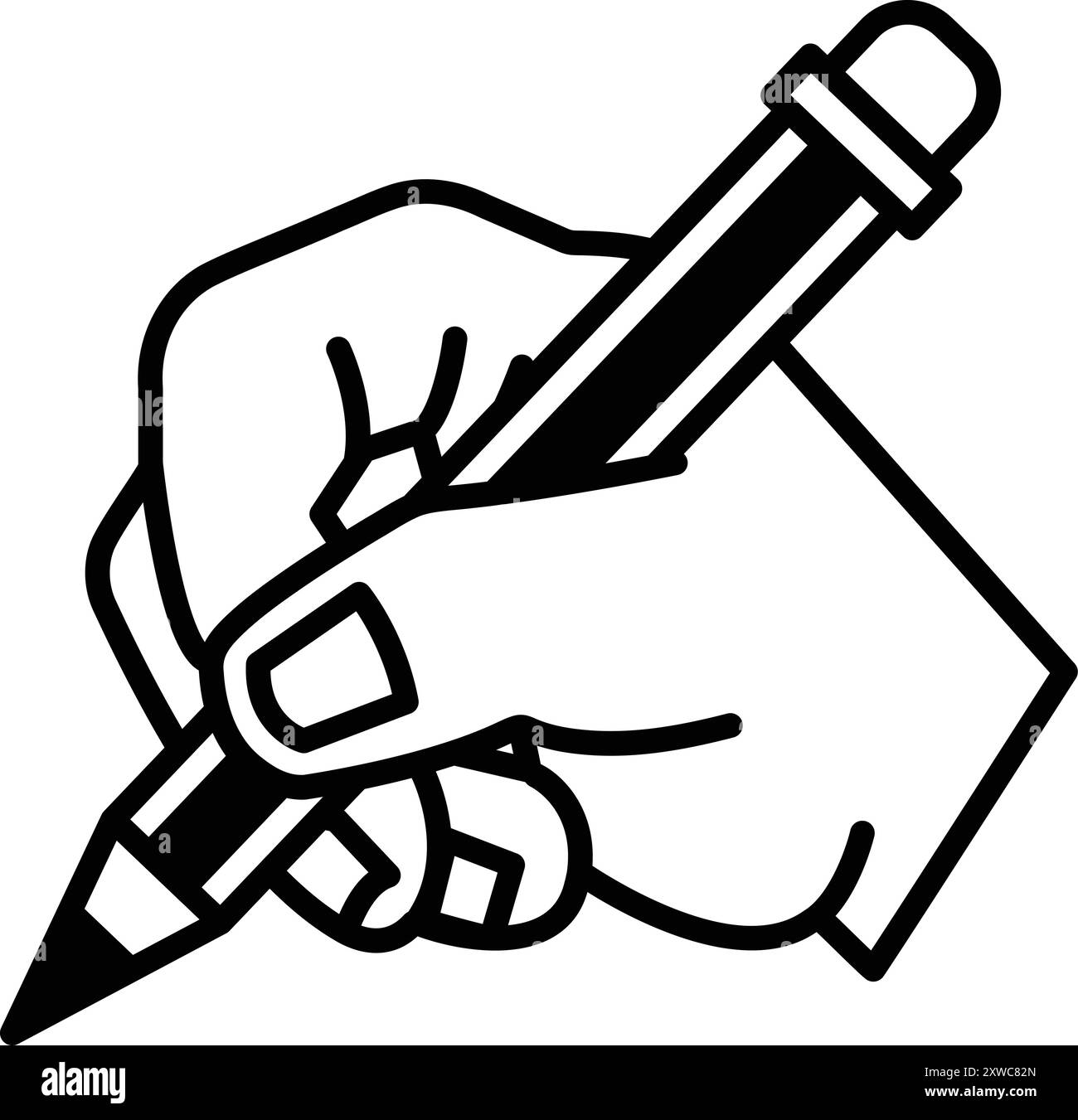 Hand hold stylus pen Stock Vector Images - Alamy