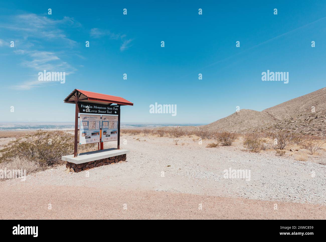 Franklin Mountains State Park Lower Sunset Trailhead Stock Photo - Alamy