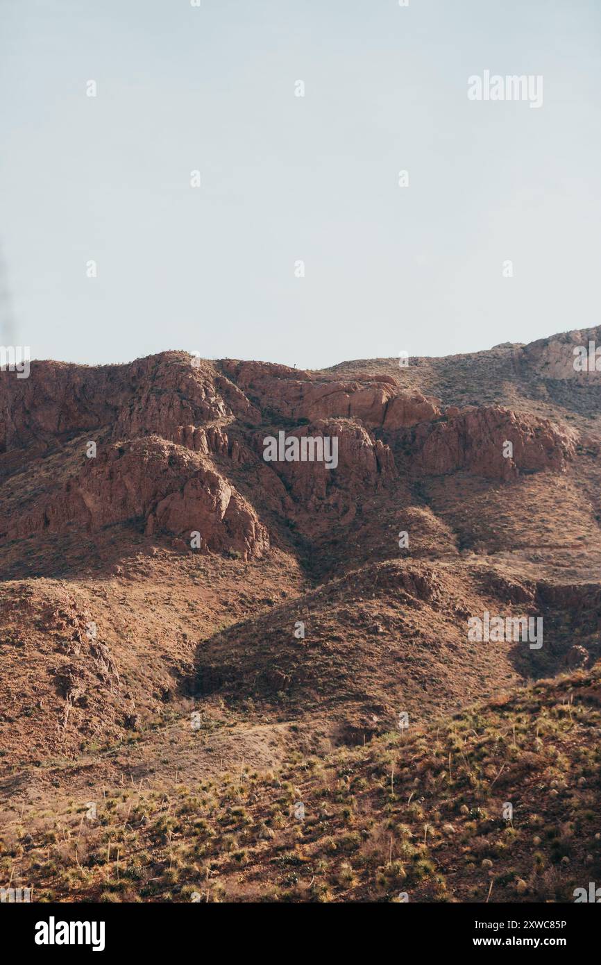 Vertical Shot of Franklin Mountains State Park in El Paso, Texas Stock ...