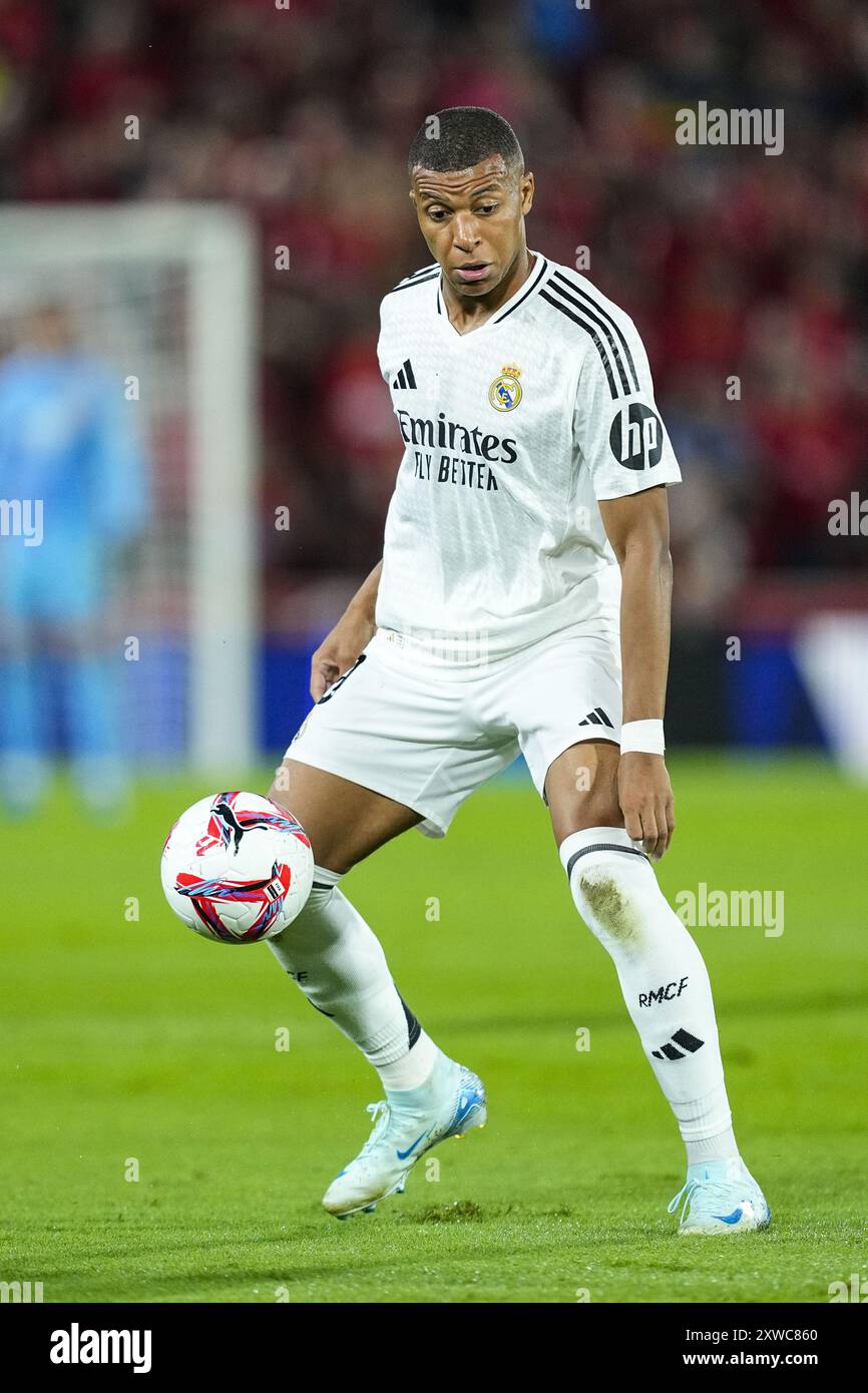 Mallorca, Spain, August 18, 2024, Kylian Mbappe of Real Madrid during ...