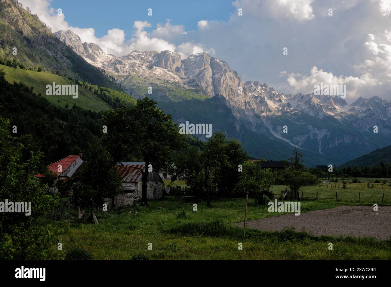 Traditional home in the Valbona Valley, Peaks of the Balkans Trail ...