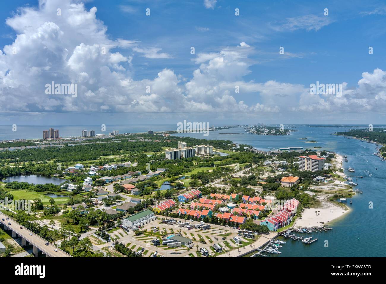 Aerial view of the beach at Perdido Key Stock Photo - Alamy