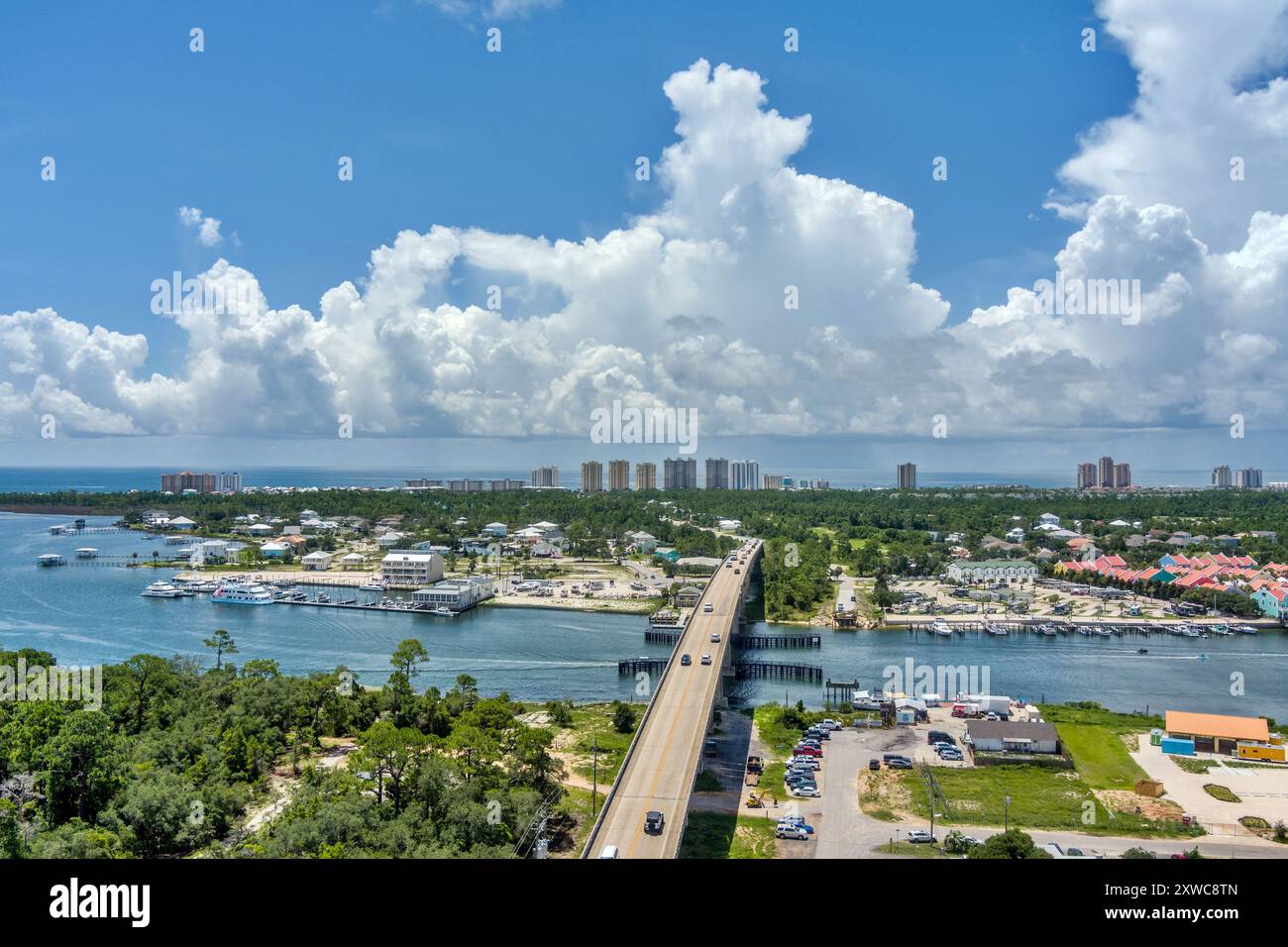 Aerial view of the beach at Perdido Key Stock Photo - Alamy