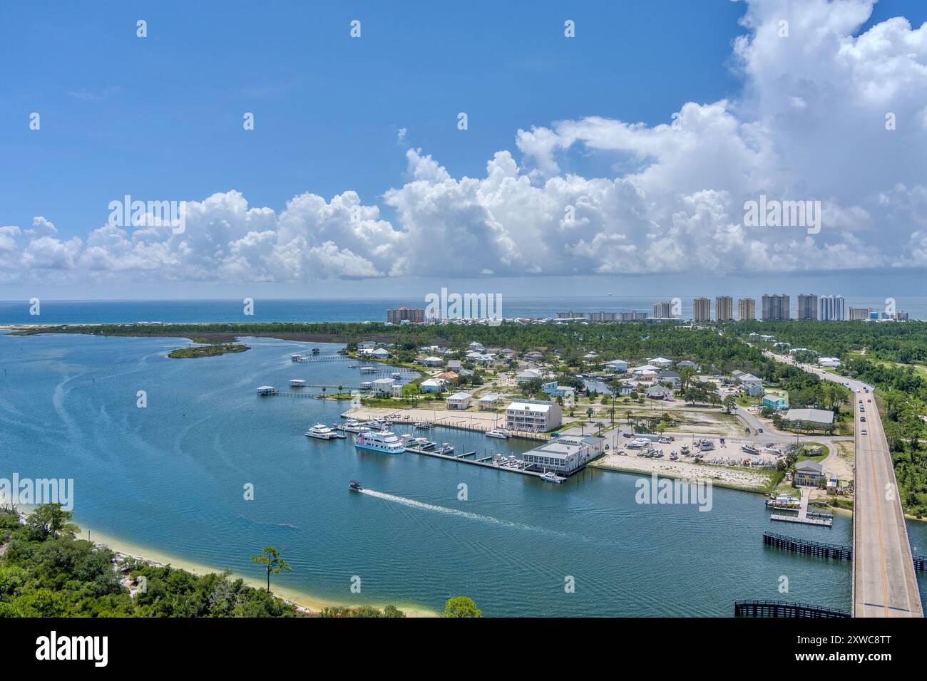 Aerial view of the beach at Perdido Key Stock Photo - Alamy