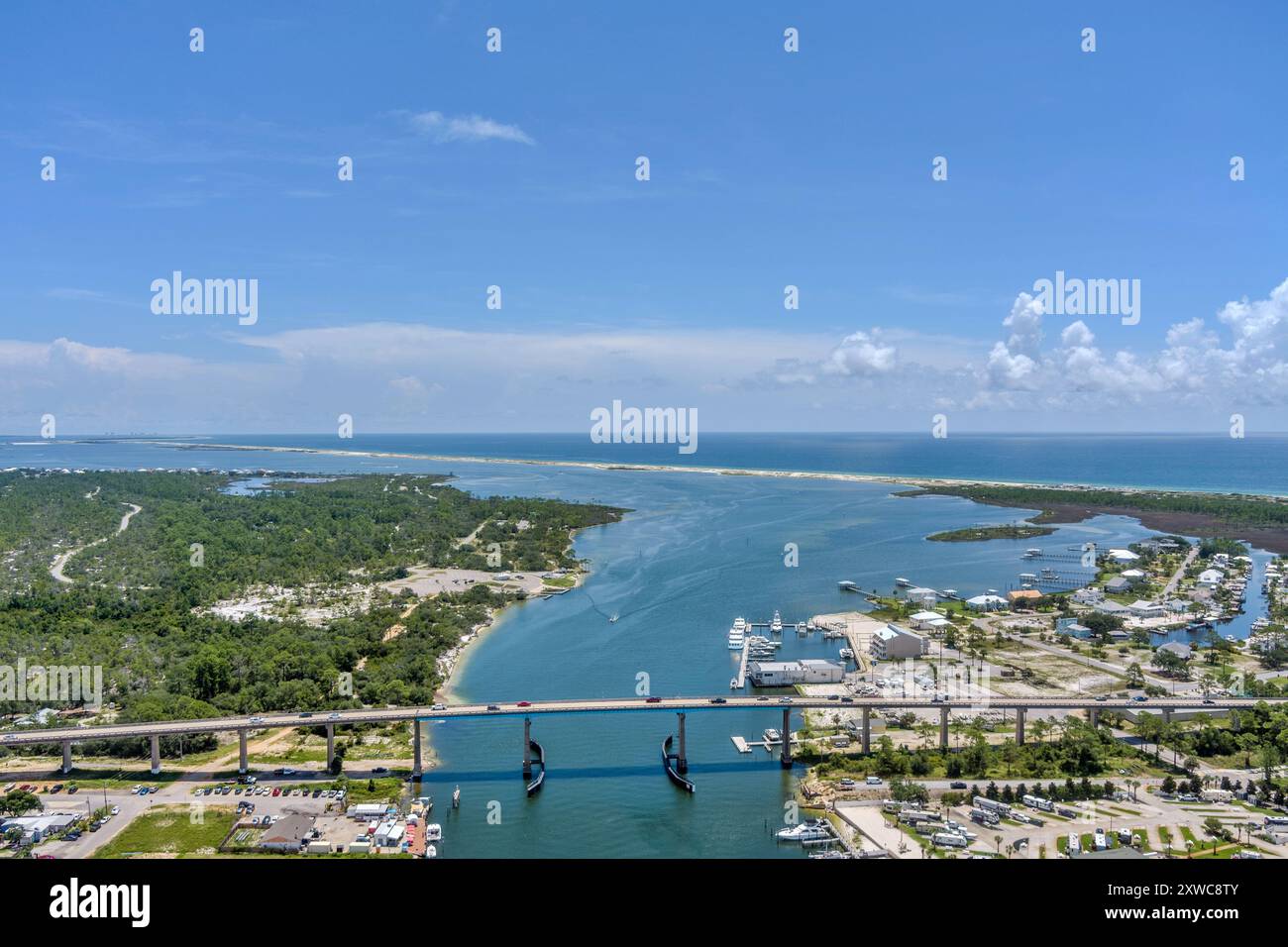 Aerial view of the beach at Perdido Key Stock Photo - Alamy