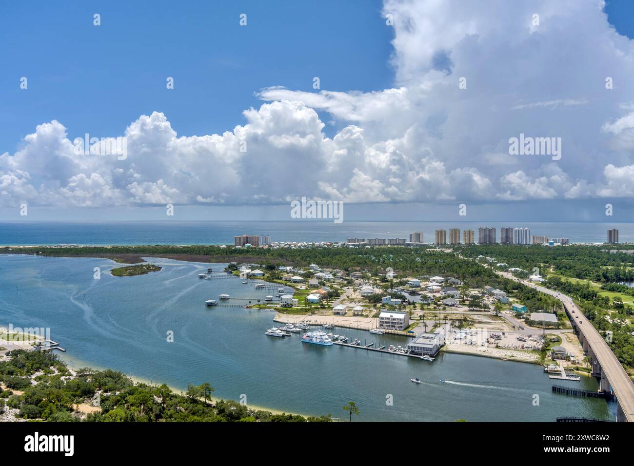 Aerial view of the beach at Perdido Key Stock Photo - Alamy