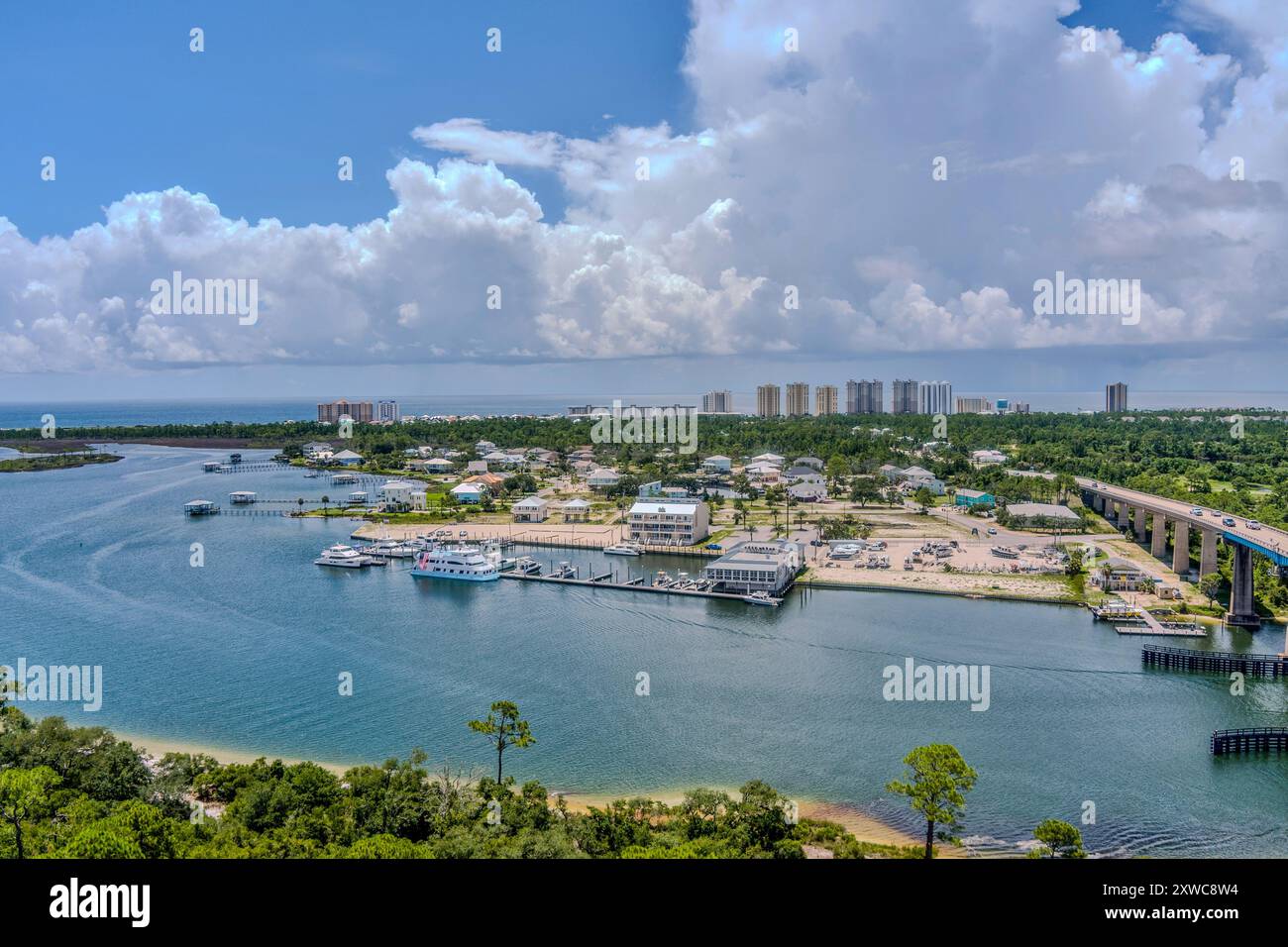 Aerial view of the beach at Perdido Key Stock Photo - Alamy