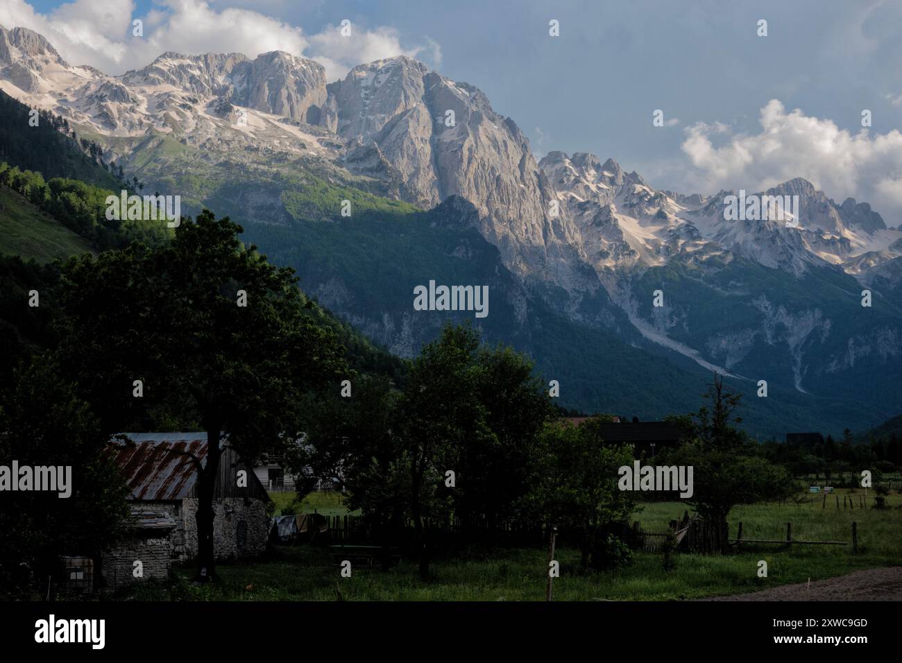 Traditional home in the Valbona Valley, Peaks of the Balkans Trail ...
