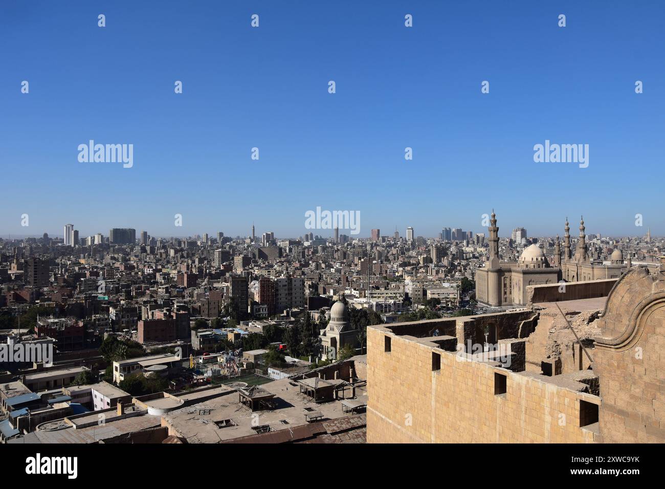 Panoramic View of Cairo from the Citadel, Egypt Stock Photo - Alamy