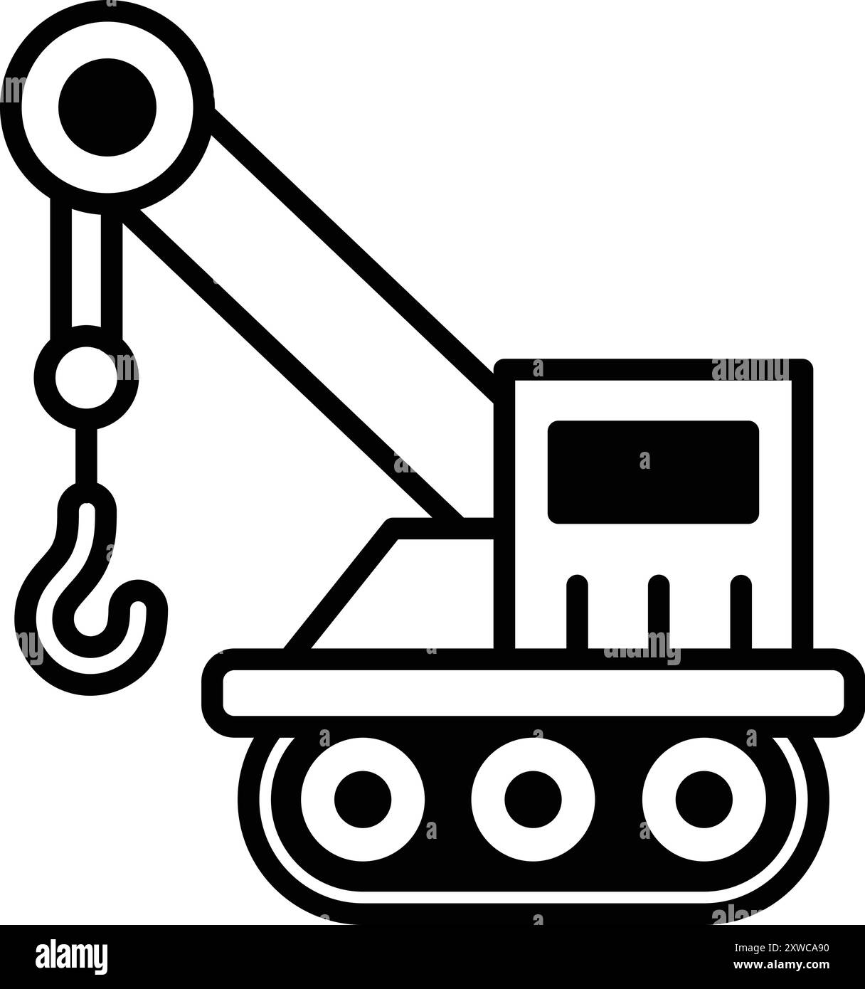 Hanging from a crane Stock Vector Images - Alamy