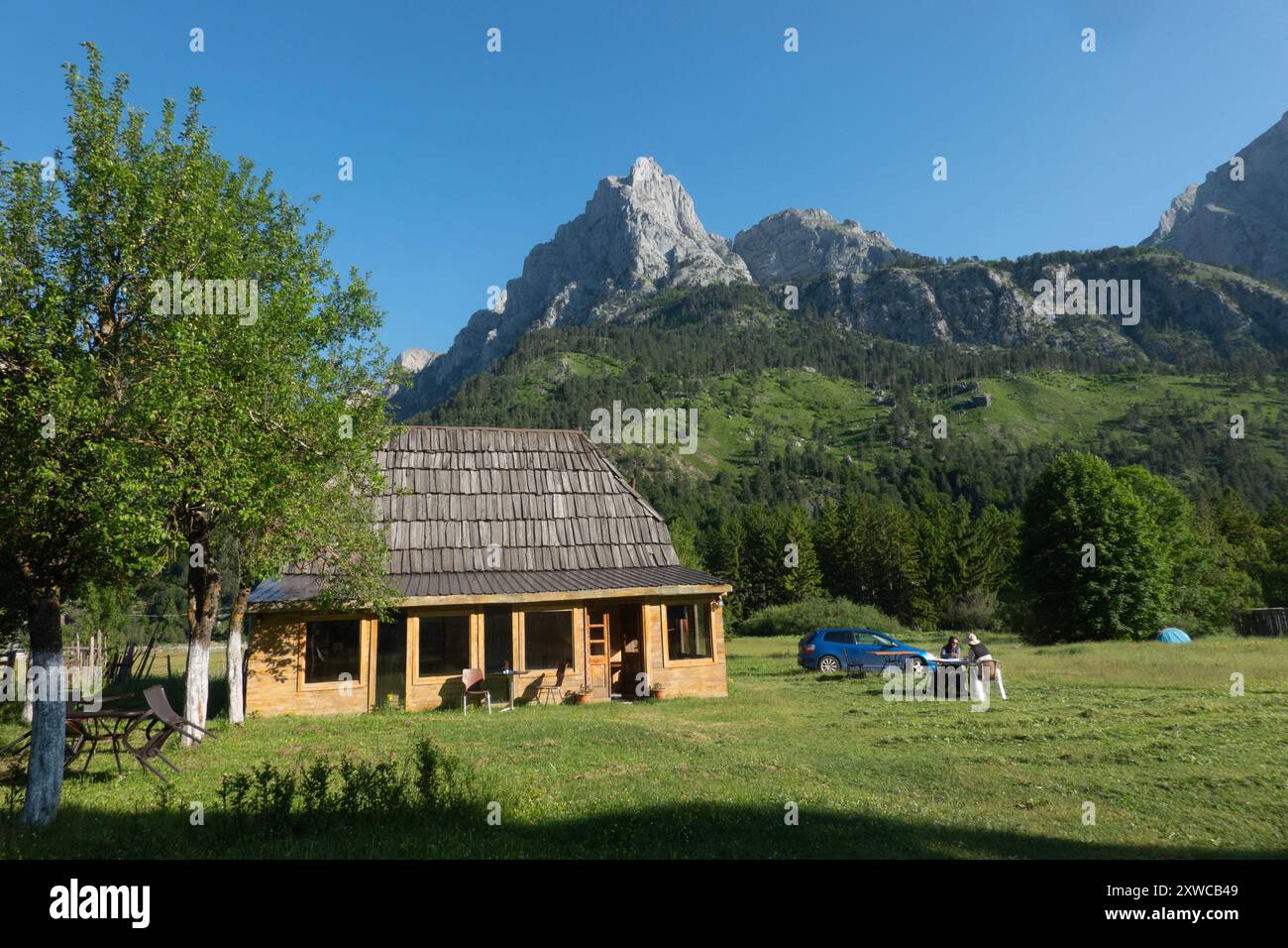 Traditional home in the Valbona Valley, Peaks of the Balkans Trail ...