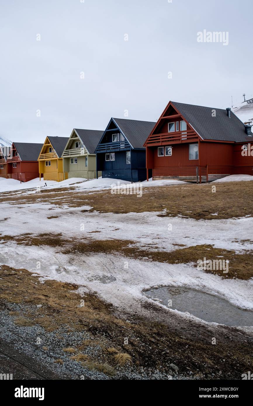 Colorful houses of Longyearbyen, Svalbard Stock Photo - Alamy