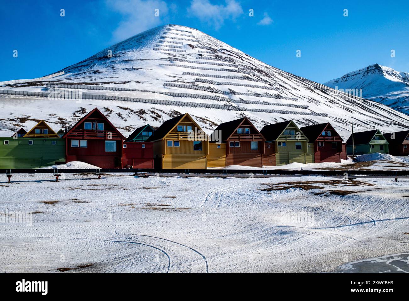 Colorful houses in Longyearbyen, Svalbard Stock Photo - Alamy