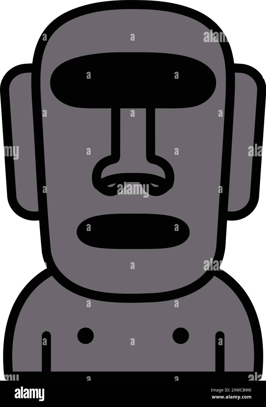 An Ancient Moai statues in line drawing style Stock Vector Image & Art ...