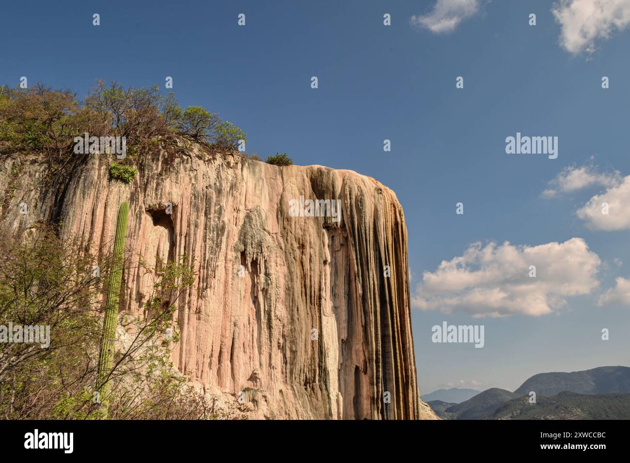 Hierve el agua, natural pools landscape in Oaxaca, Mexico Stock Photo ...