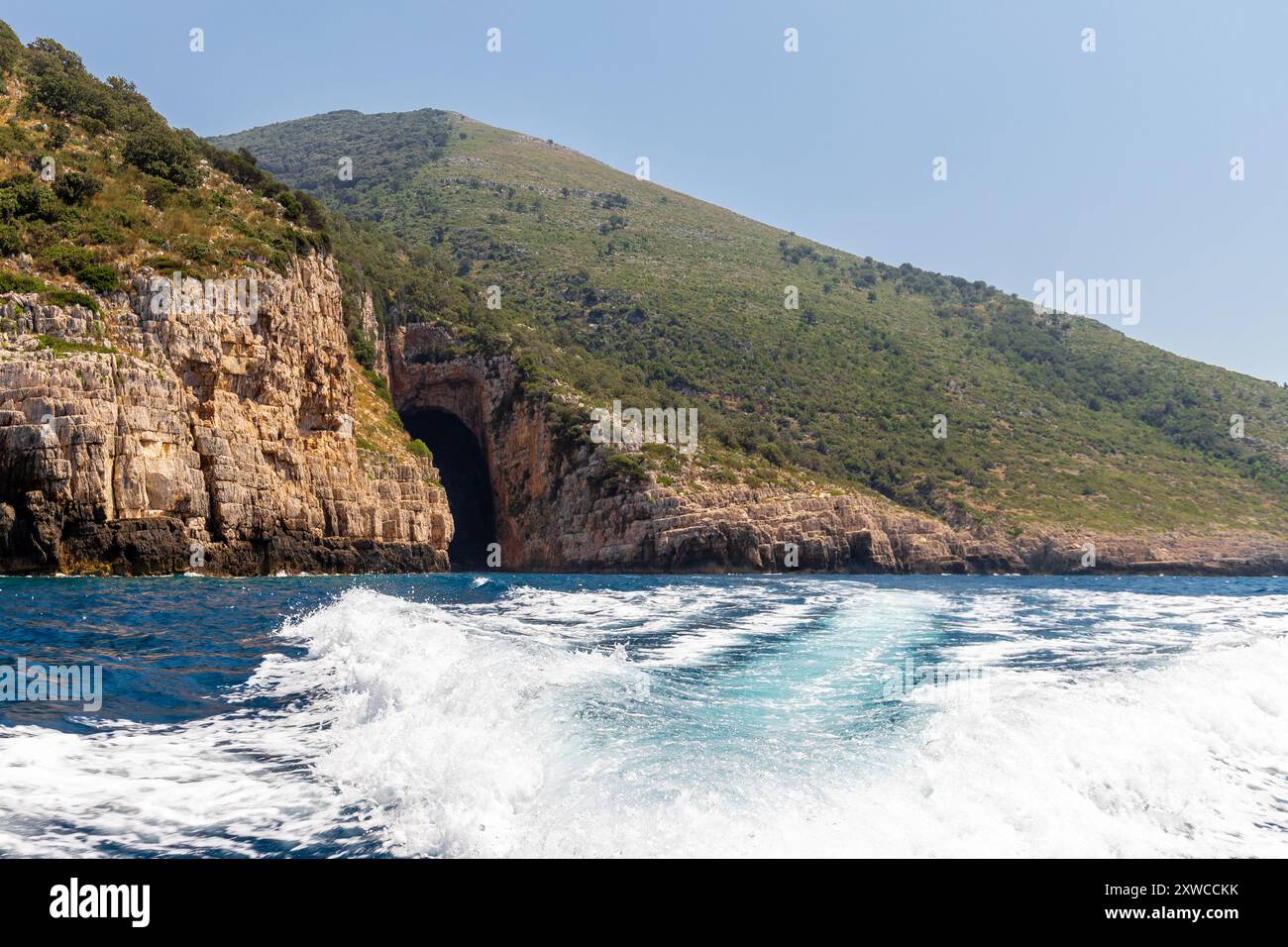 The impressive cave of Haxhi Ali near Vlore is famous since the 18th ...