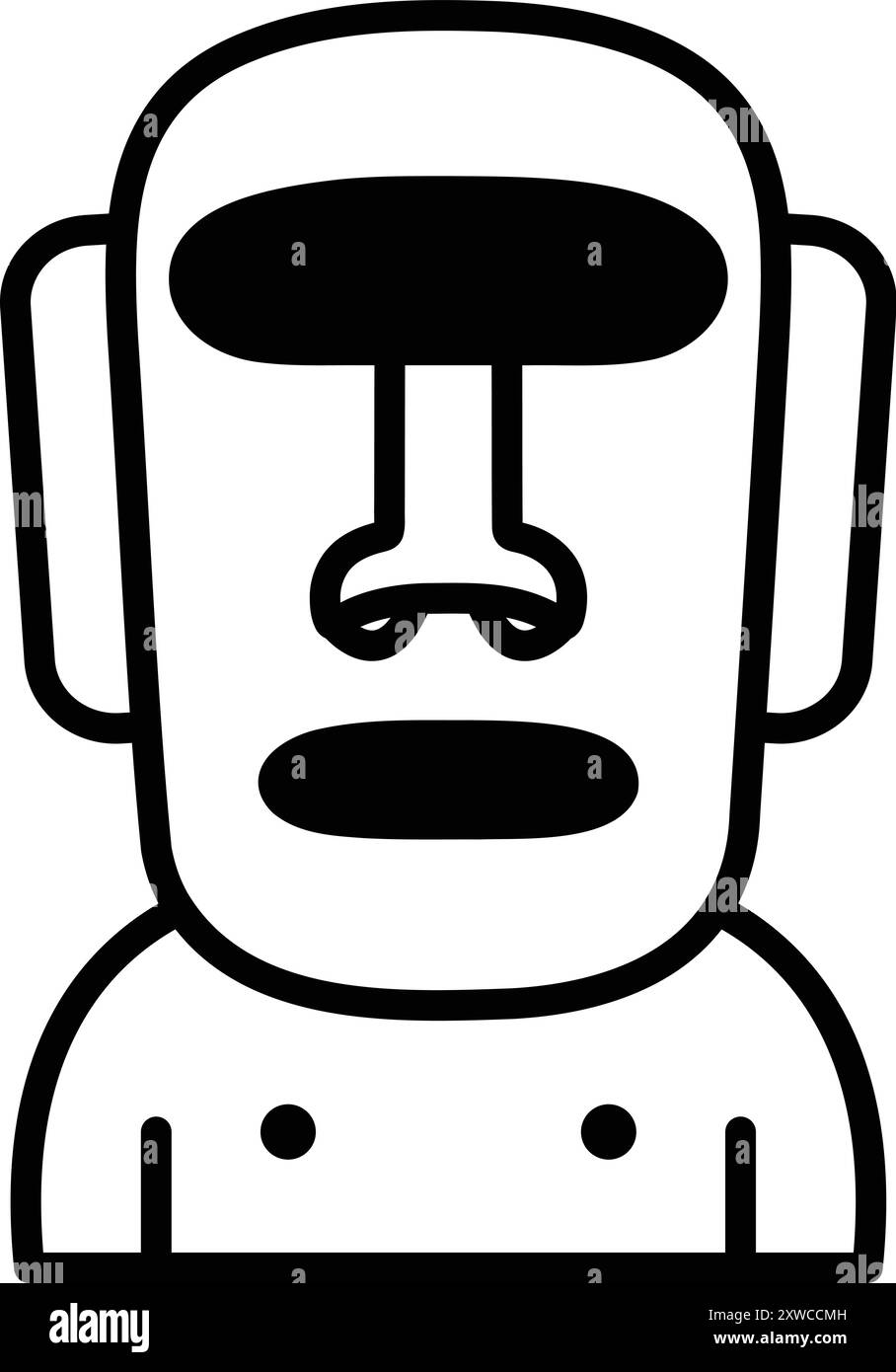 An Ancient Moai statues in line drawing style Stock Vector Image & Art ...