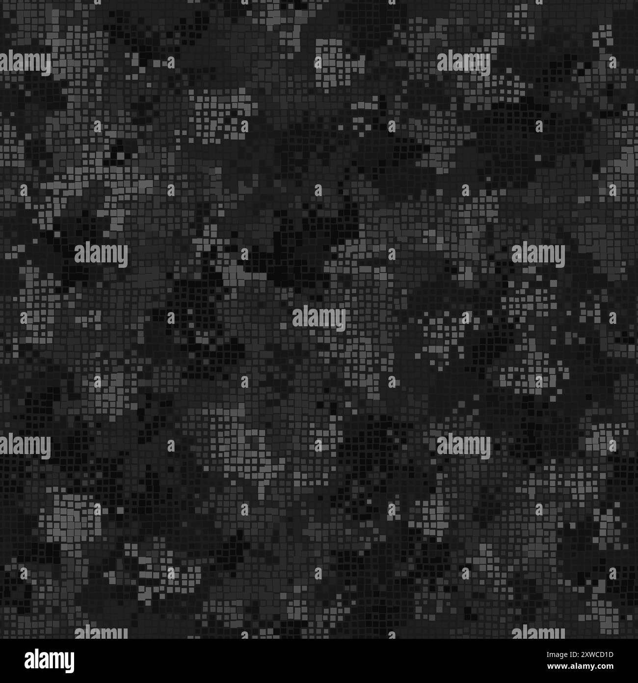 Seamless fashion digital pixel black urban camouflage pattern vector ...