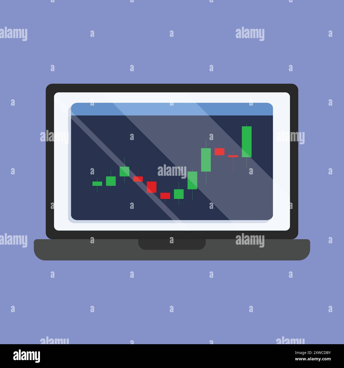 Business profit loss chart vector icon. Trading graph. Business trade ...