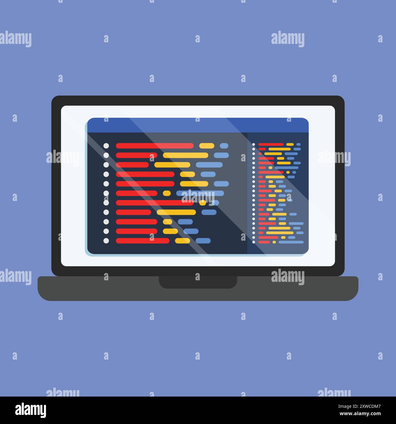 Programming Code Vector Icon Programming Code Language Vector Software Code With Laptop Vector