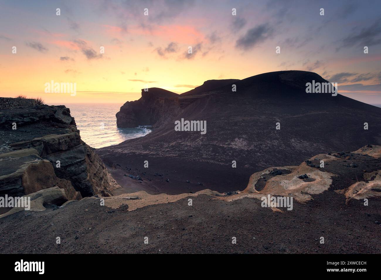volcano on the island of faial acores Stock Photo - Alamy