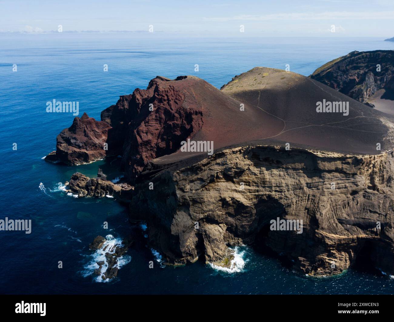 amazing vulcano island sea portugal Stock Photo - Alamy