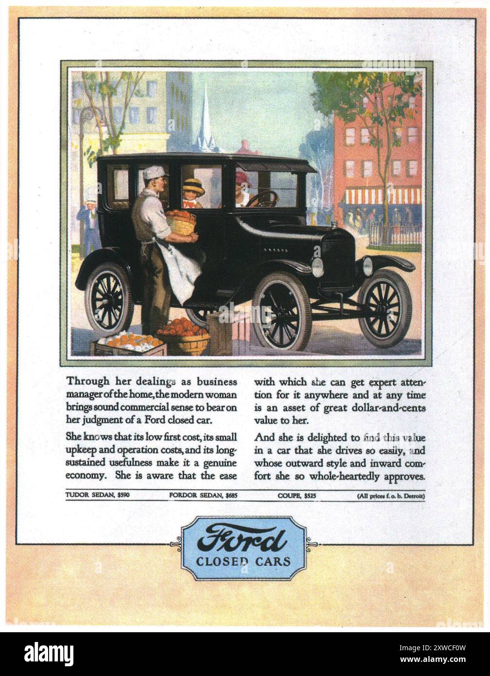 1924 Ford Model T Ad Stock Photo - Alamy