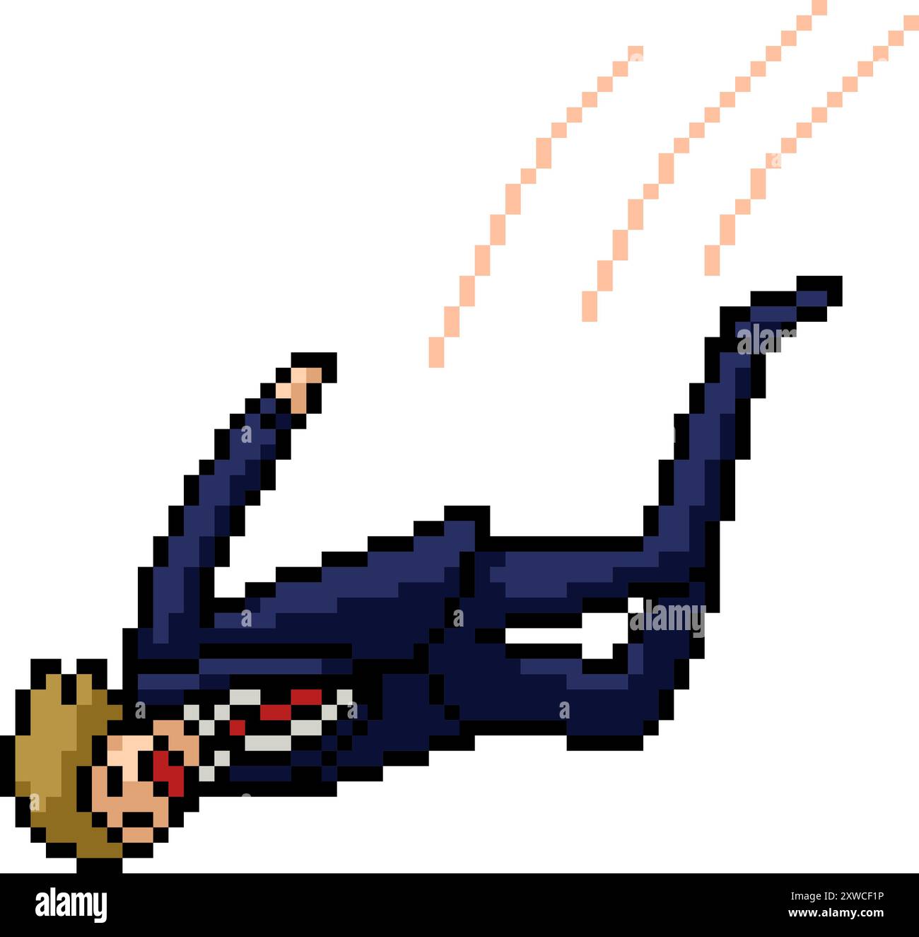 pixel art of man fell down isolated background Stock Vector Image & Art ...