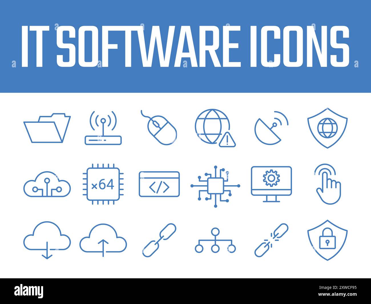 IT Software icons set. Information Technology icons vector. software ... IT Software icons set. Information Technology icons vector. software ...