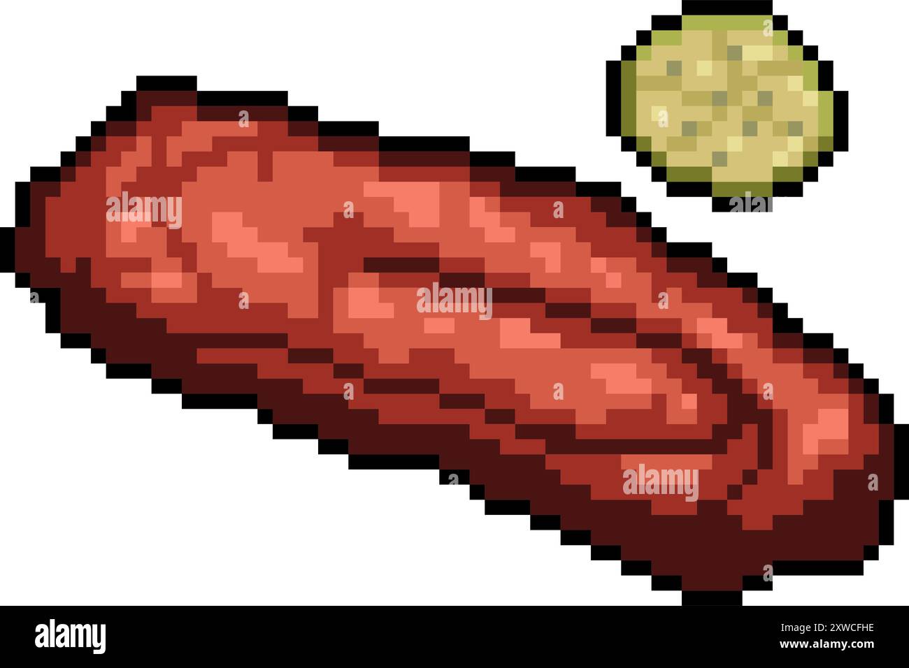 Minecraft Steak Pixel Art