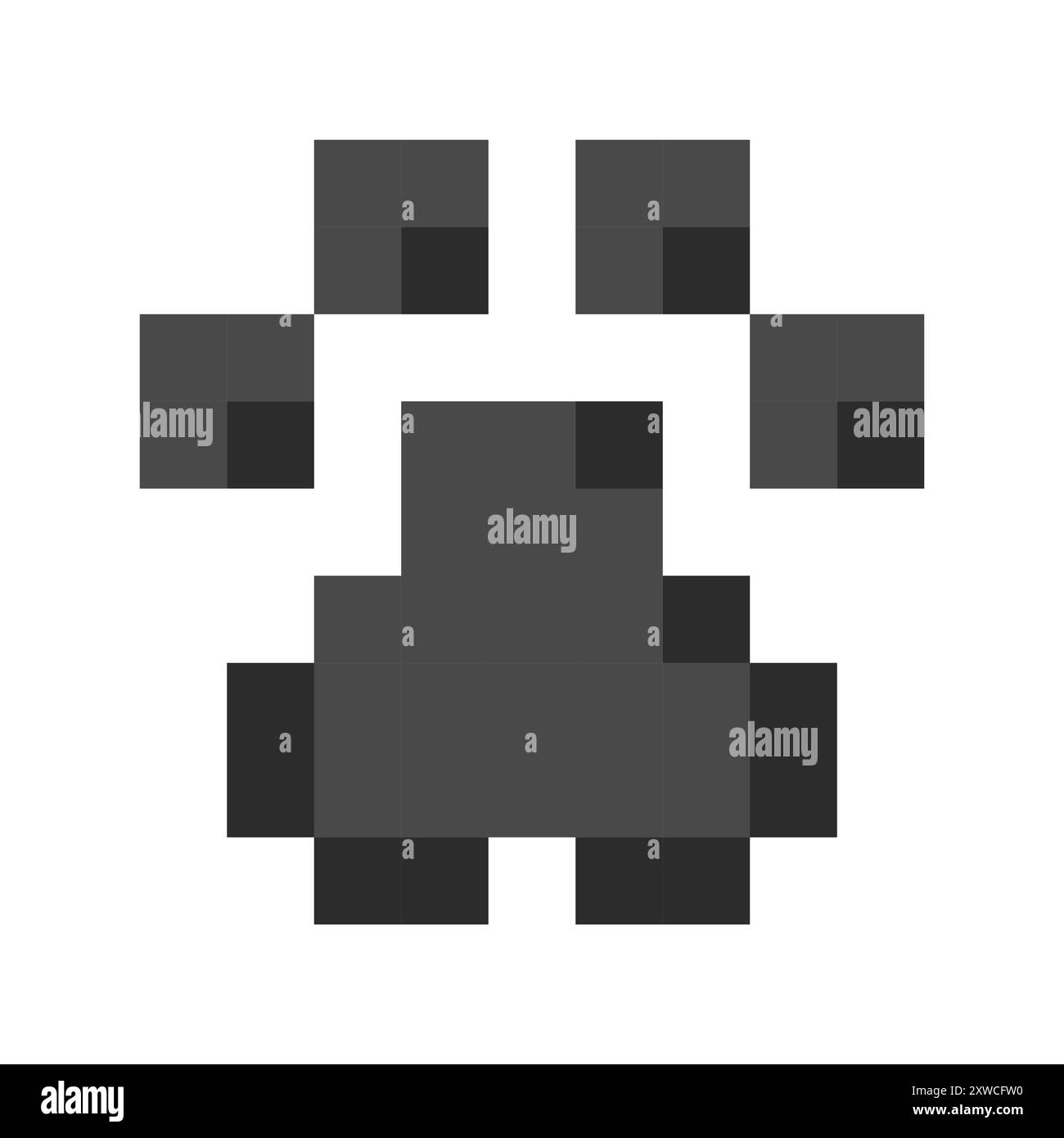 Pixel paw cute animal leg paw print 8 bit retro y2k footprint. Cute paw ...