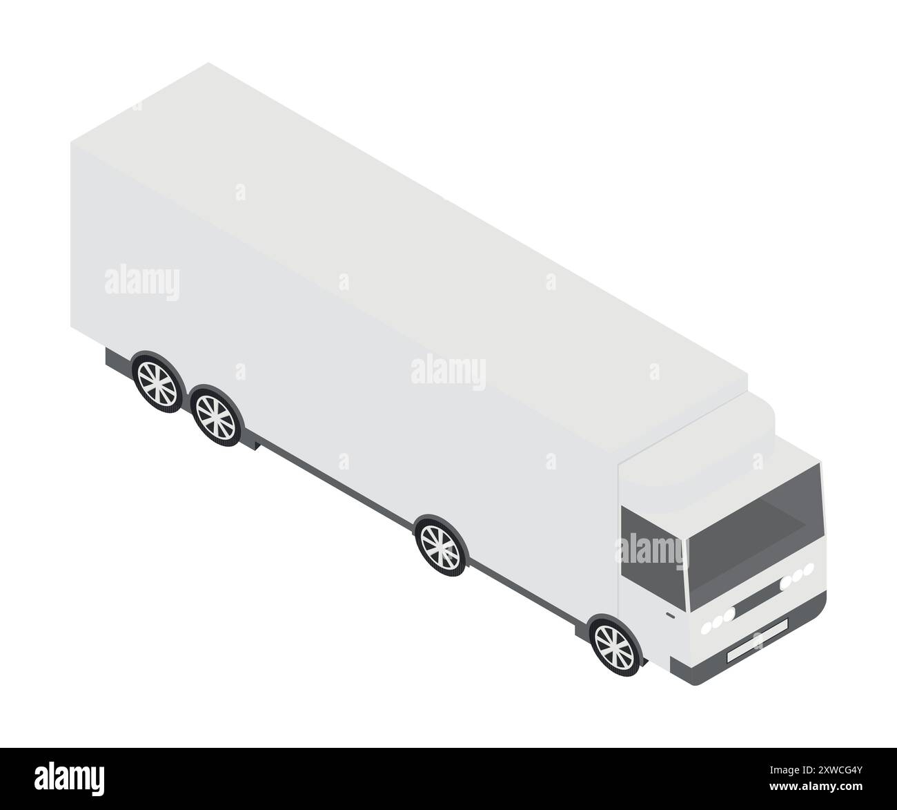 Isometric Cargo Truck transportation, delivery, boxes. City commercial ...