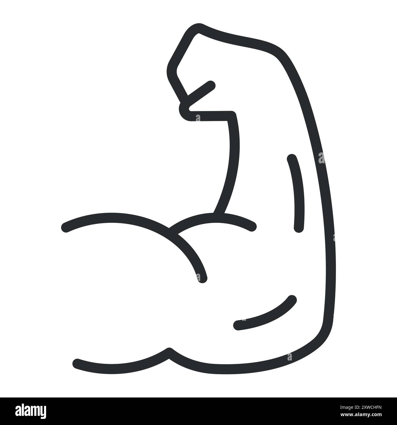 Biceps musclar arm icon. Strong muscular arms. Vector illustration. Eps ...