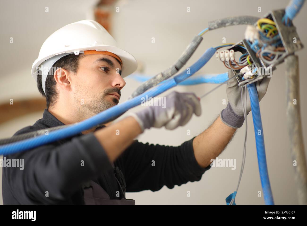 Electrician inspecting equipment hi-res stock photography and images ...