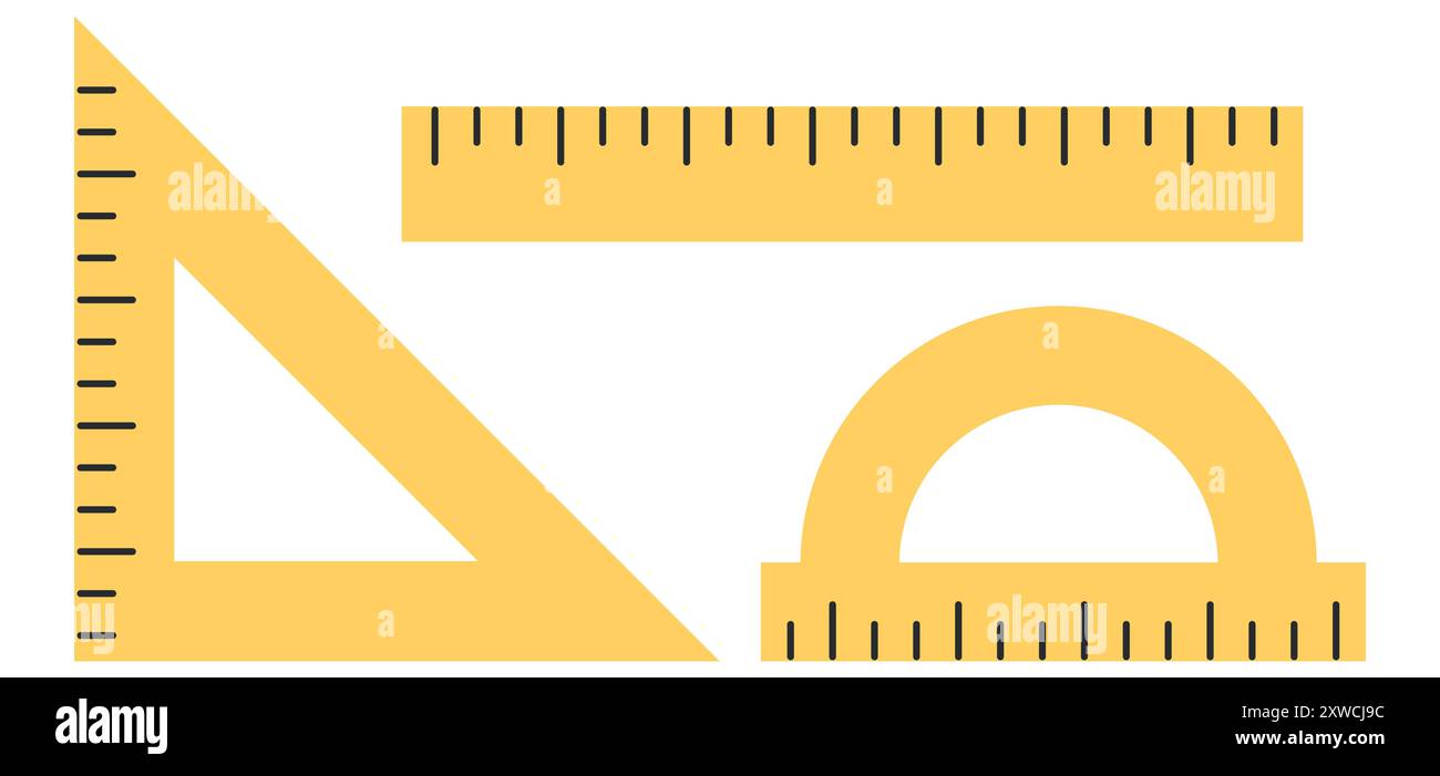 Students measuring length Stock Vector Images - Alamy
