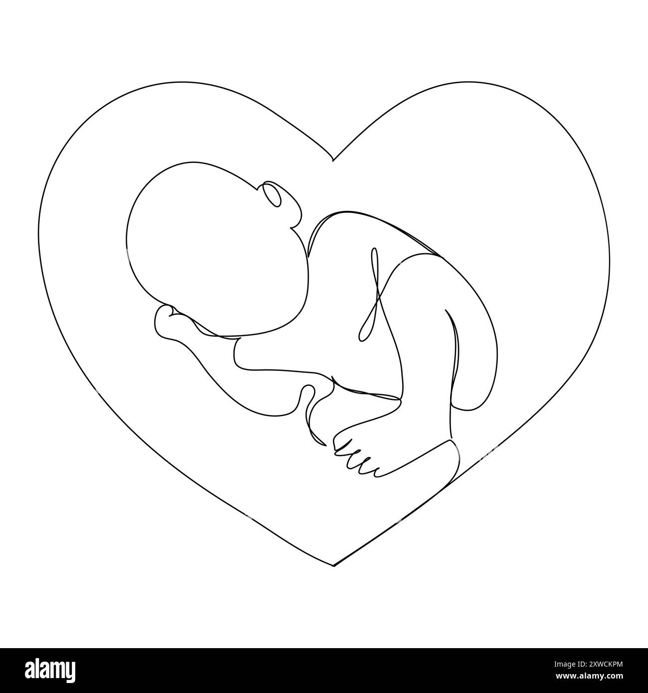 Continuous single line art drawing one line illustration art on Baby ... Continuous single line art drawing one line illustration art on Baby ...
