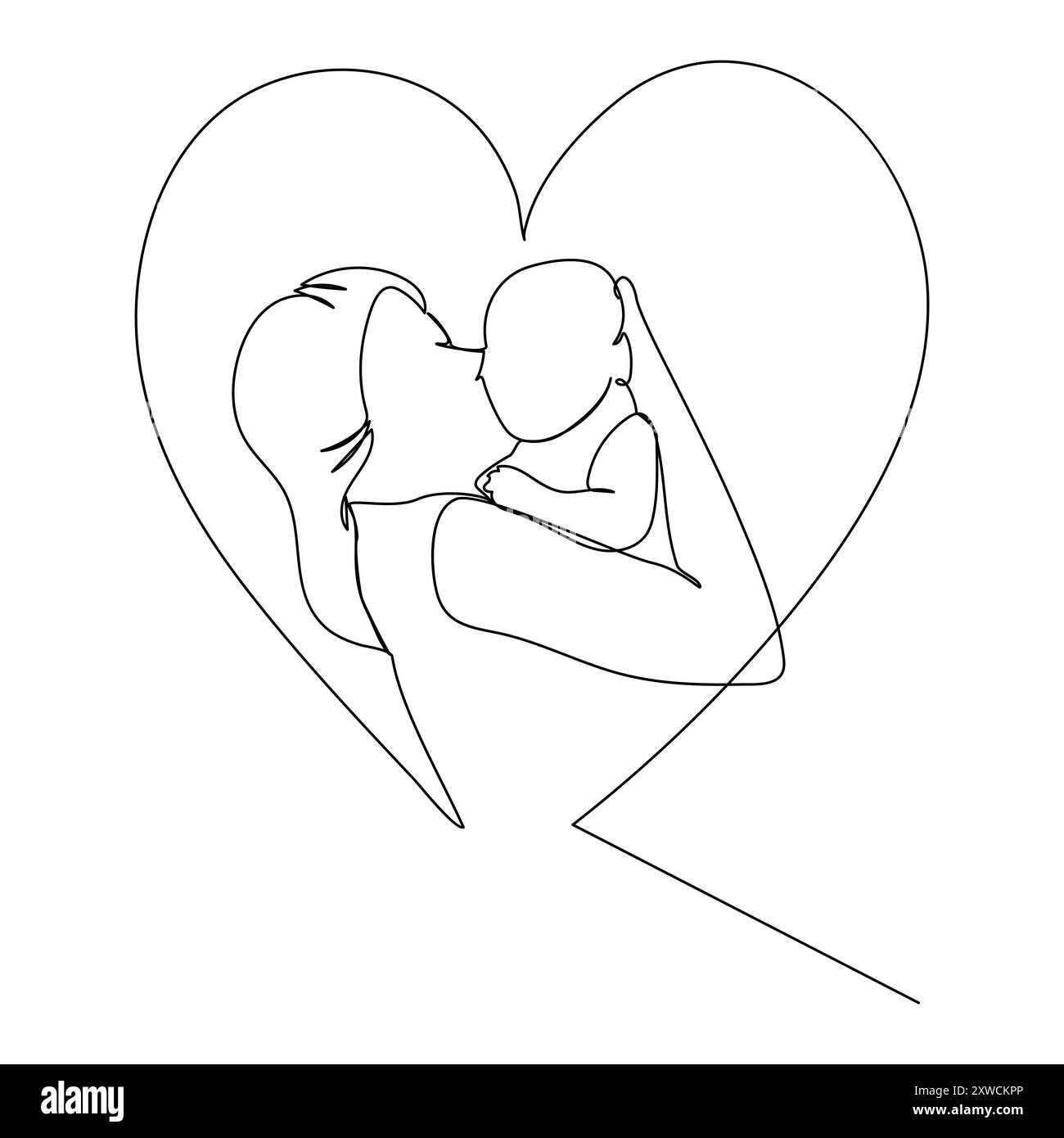 Continuous single line art drawing one line illustration art on Baby ... Continuous single line art drawing one line illustration art on Baby ...