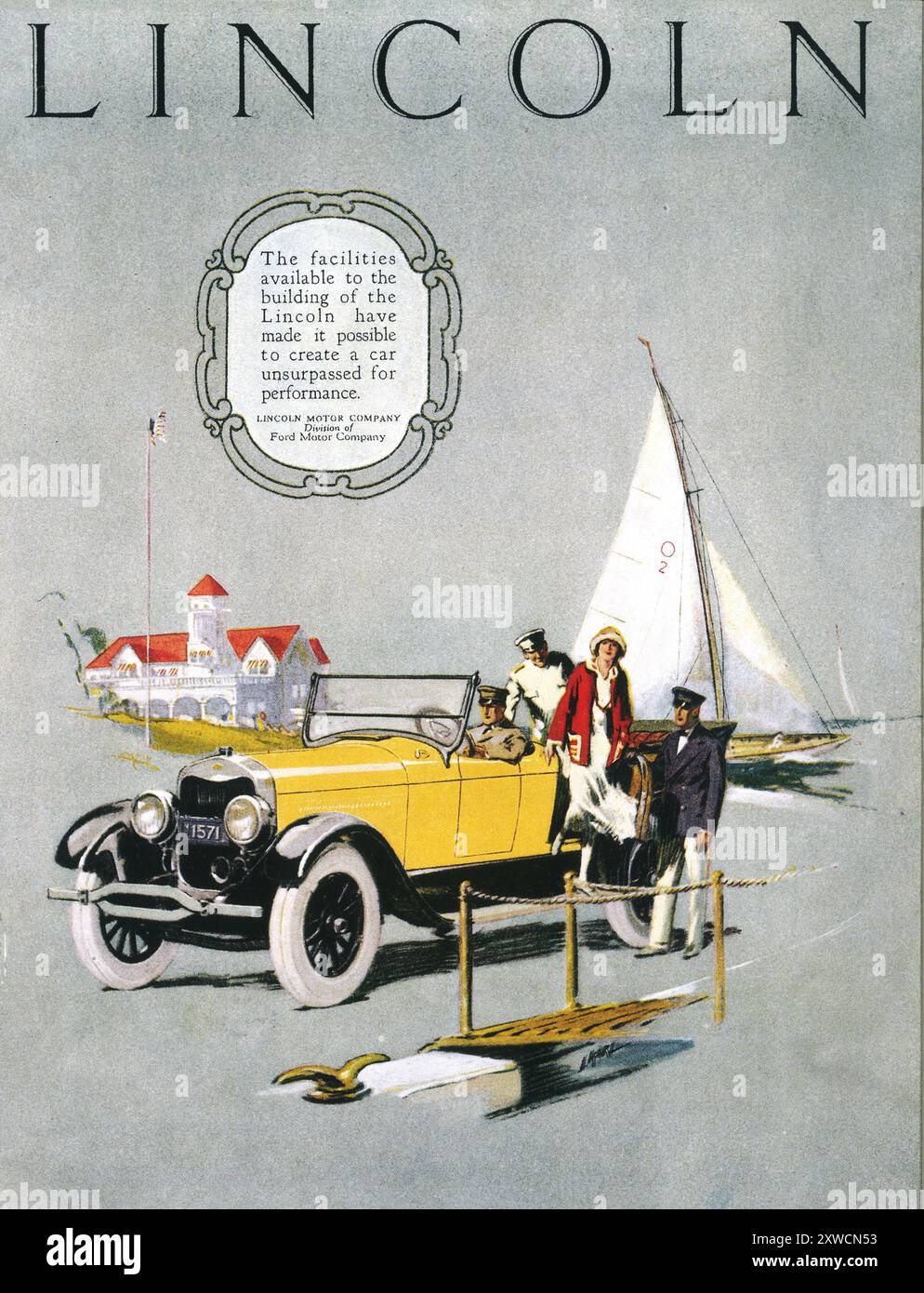 1925 Lincoln car ad Stock Photo - Alamy