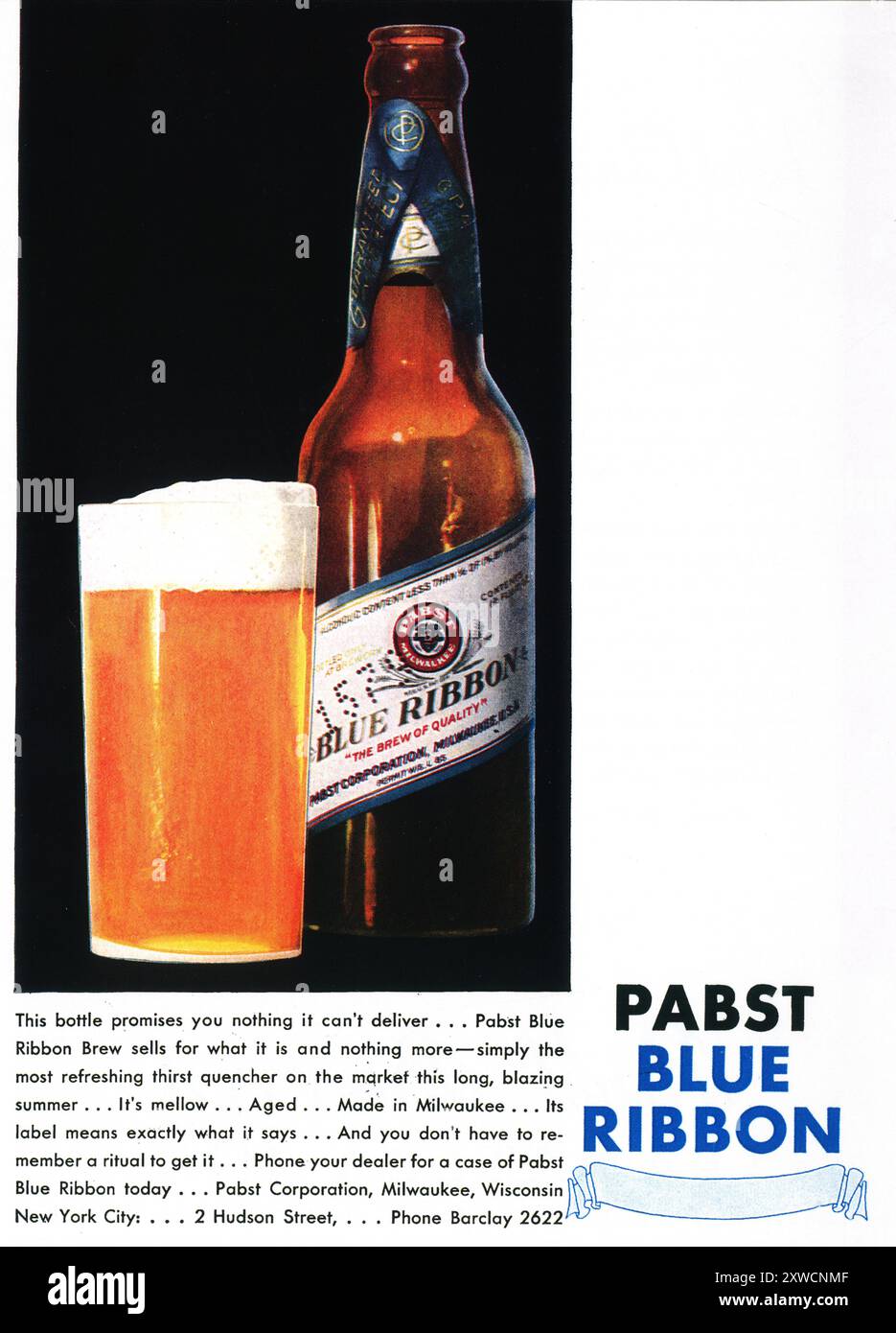 Pabst blue ribbon beer hi-res stock photography and images - Alamy