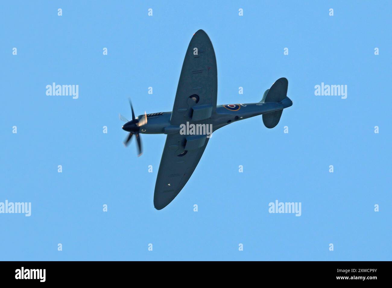 Spitfire flying at Blackpool airshow - August 2024 Stock Photo - Alamy
