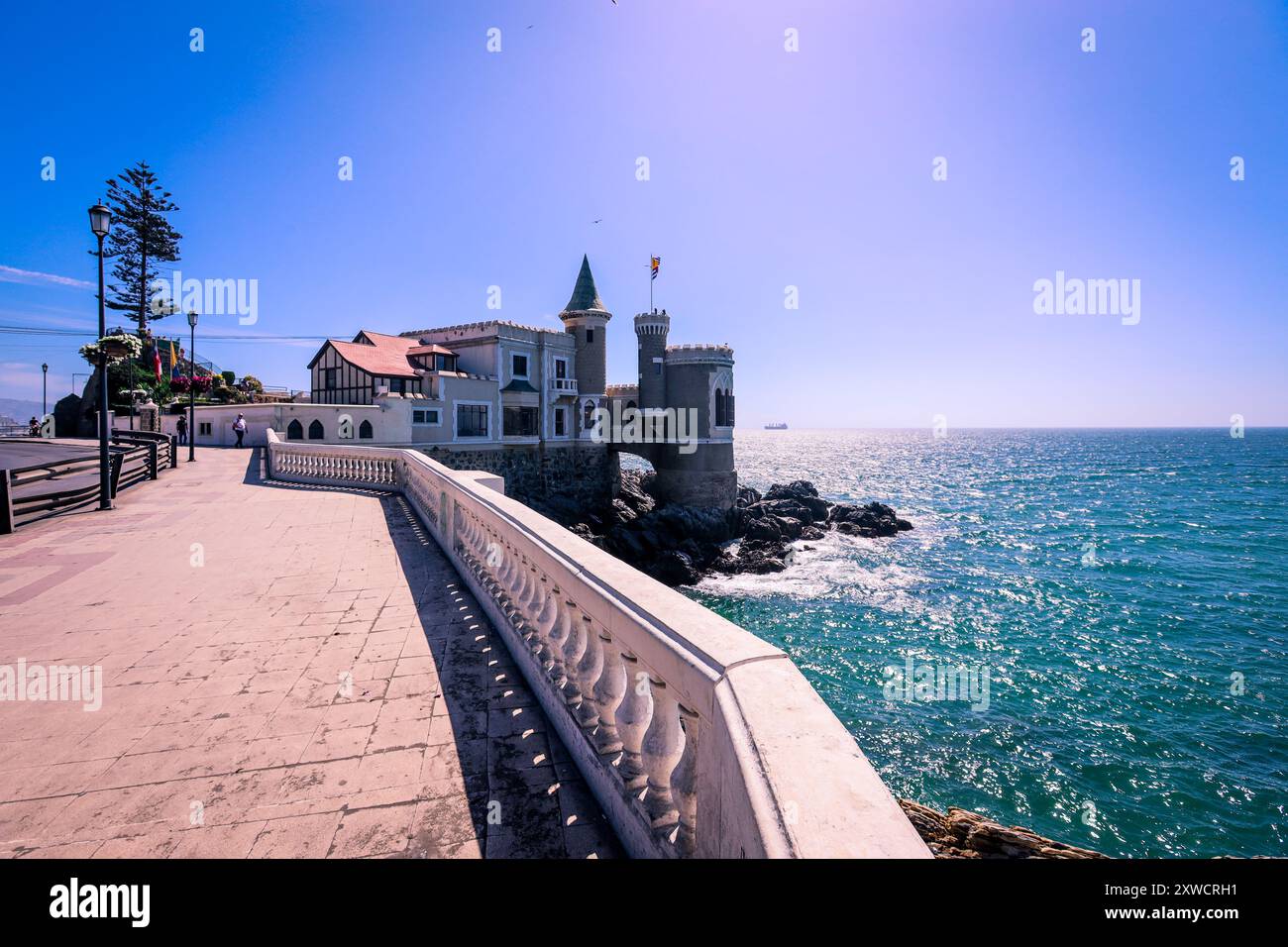 Vina Del Mar, Chile - March 09, 2020: Amazing View to the Cap Ducal ...