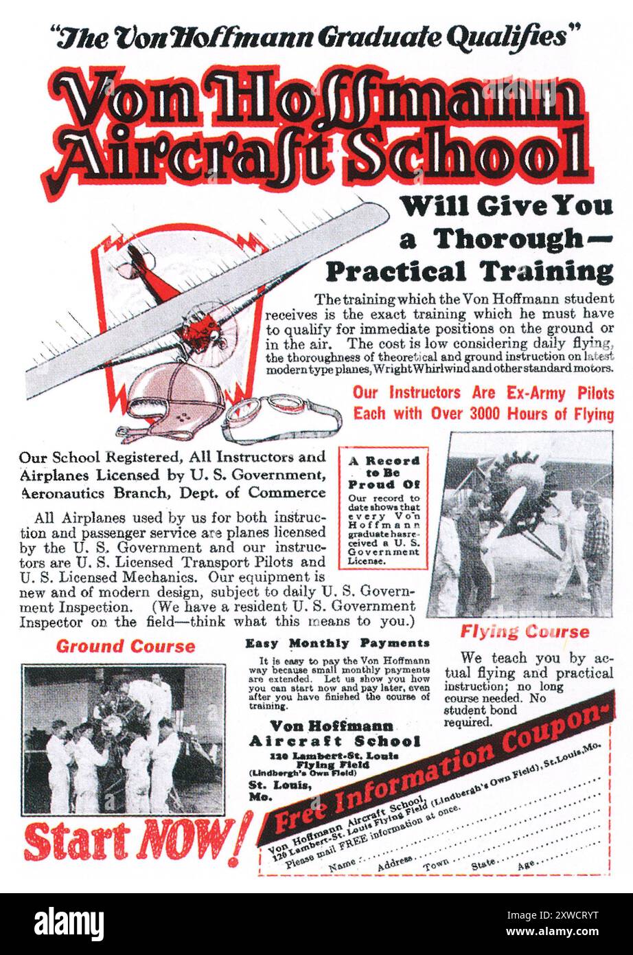 1920s training aircraft Cut Out Stock Images & Pictures - Alamy